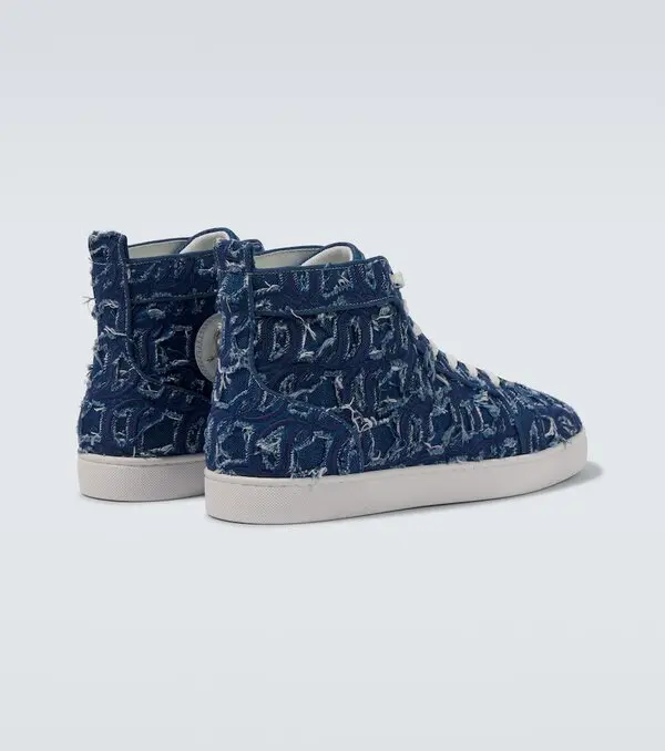 CHRISTIAN LOUBOUTIN Louis High-top Sneakers - Blue