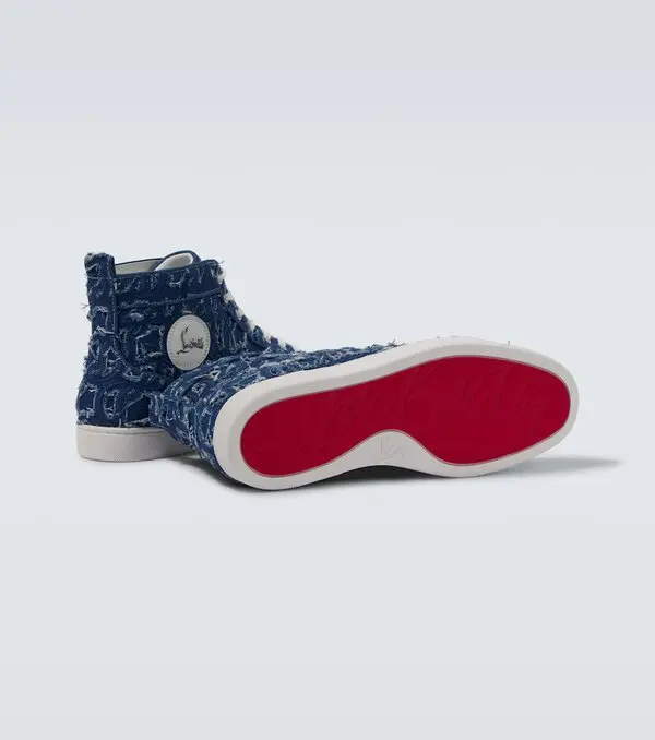 CHRISTIAN LOUBOUTIN Louis High-top Sneakers - Blue