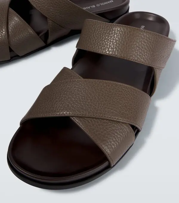 Manolo Blahnik Inezmu Leather Sandals