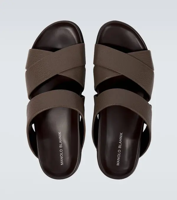 Manolo Blahnik Inezmu Leather Sandals