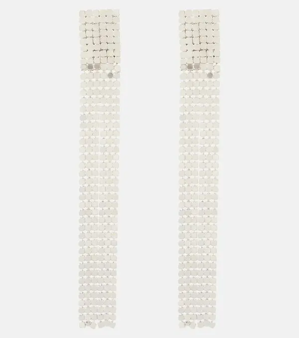 JIL SANDER Chainmail Drop Earrings - Silver