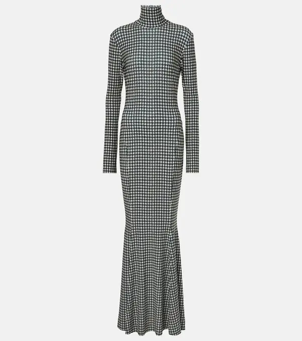 Norma Kamali Houndstooth Gown