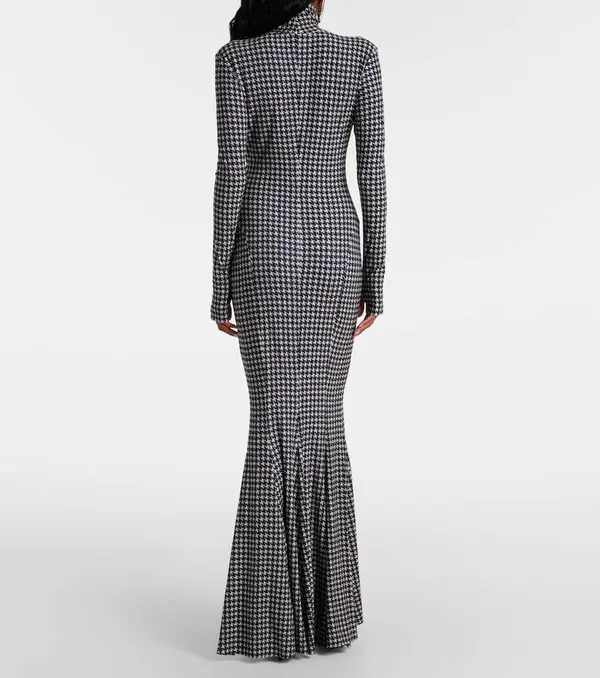 Norma Kamali Houndstooth Gown