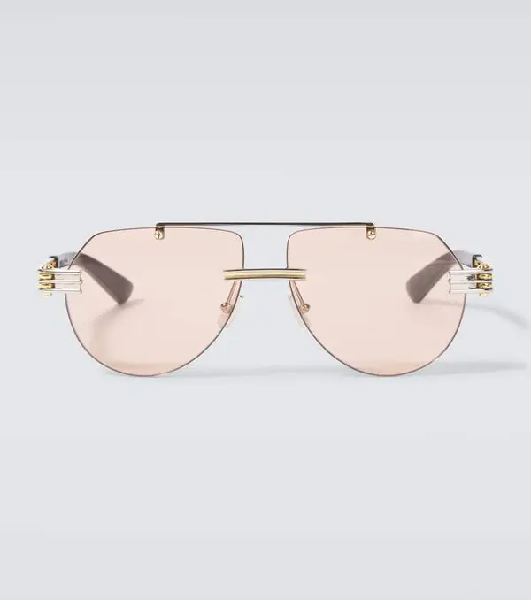 Bottega Veneta Aviator Sunglasses - Brown