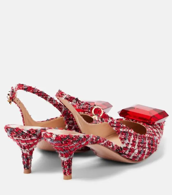 GIANVITO ROSSI Jaipur Boucle Slingback Pumps