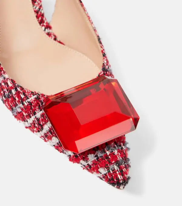 GIANVITO ROSSI Jaipur Boucle Slingback Pumps