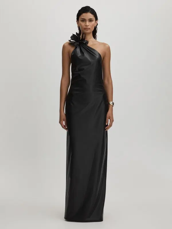 Buy Halston Rhia Faux Leather Maxi Dress - Black At 66% Off | Editorialist
