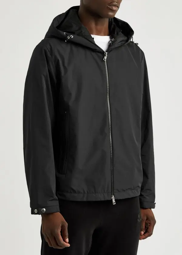 Moncler Traversier Hooded Nylon Jacket - Black