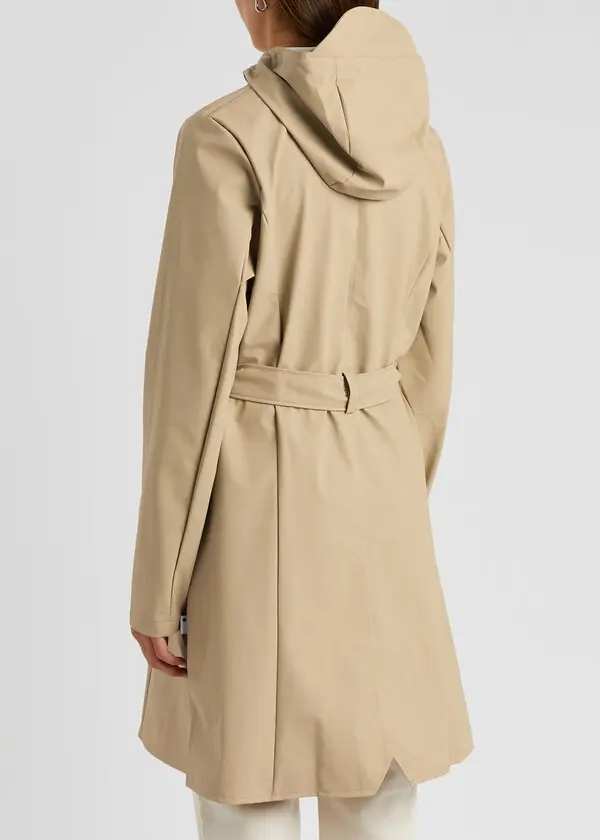 Rains Belted Hooded Waterproof Jacket