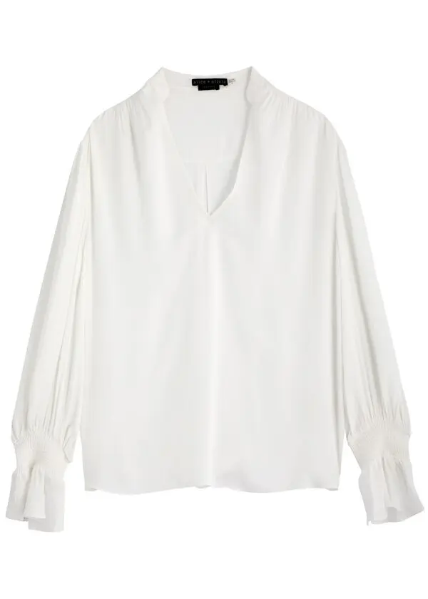 Alice + Olivia Monica Chiffon Blouse
