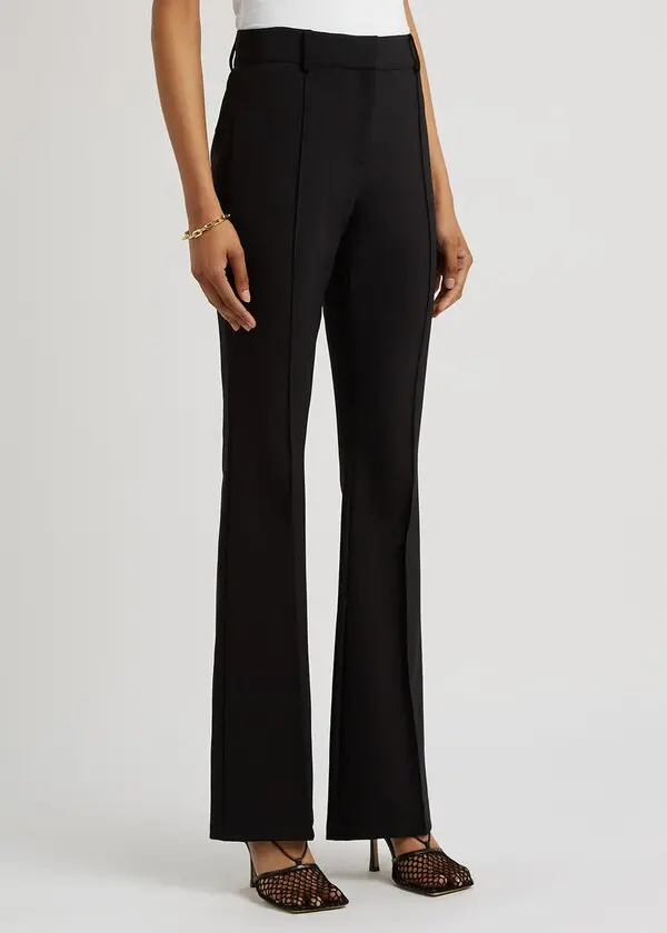 Veronica Beard Hibiscus Flared-leg Trousers