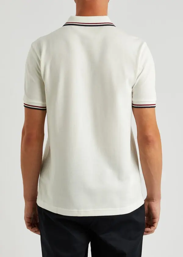 Fred Perry Twin Tipped Piqué Cotton Polo Shirt - White