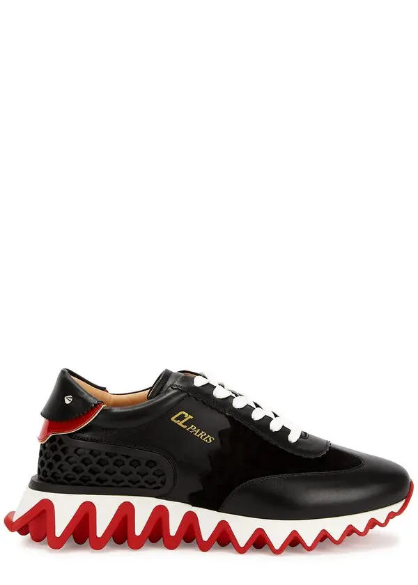 CHRISTIAN LOUBOUTIN Loubishark Donna Leather Trainers - Black
