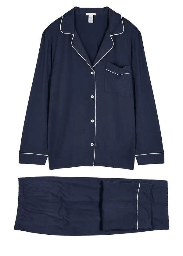 Eberjey Gisele Stretch-jersey Pyjama Set - Navy