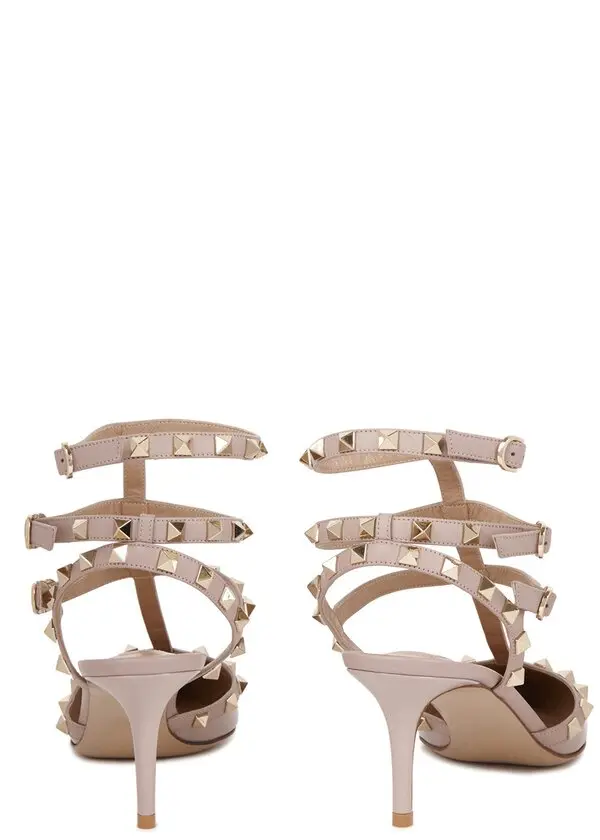 Valentino Garavani Rockstud 65 Patent Leather Pumps - Nude