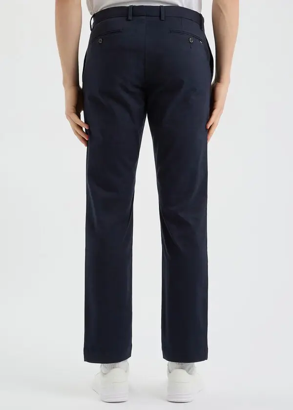 Polo Ralph Lauren Slim-leg Stretch Cotton Chinos, Chinos, Button - Navy