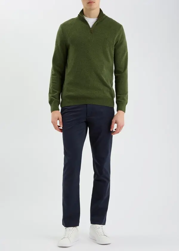 Polo Ralph Lauren Slim-leg Stretch Cotton Chinos, Chinos, Button - Navy