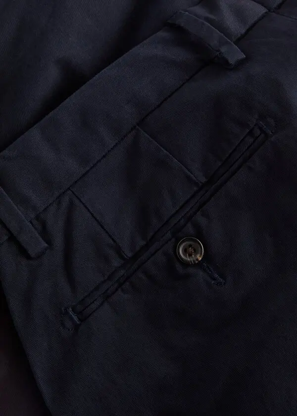 Polo Ralph Lauren Slim-leg Stretch Cotton Chinos, Chinos, Button - Navy