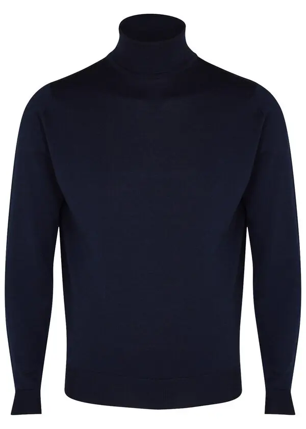 John Smedley Cherwell Merino Wool Jumper - Navy