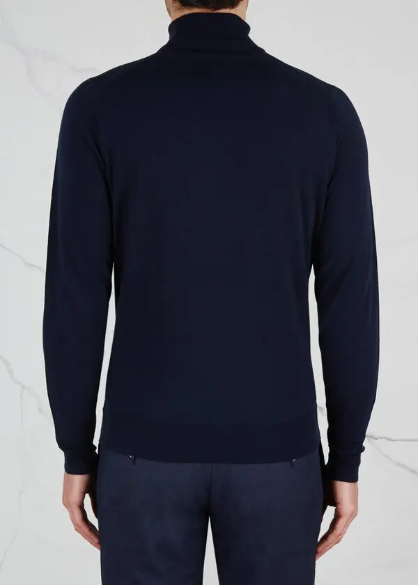 John Smedley Cherwell Merino Wool Jumper - Navy