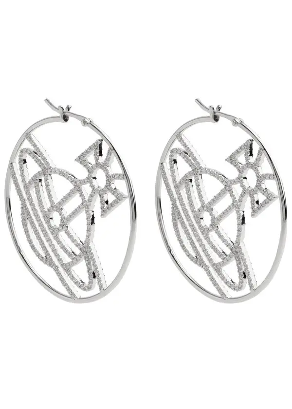 VIVIENNE WESTWOOD Eloisa Orb-embellished Hoop Earrings - Silver