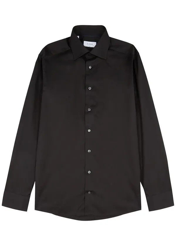 Eton Cotton-twill Shirt - Black