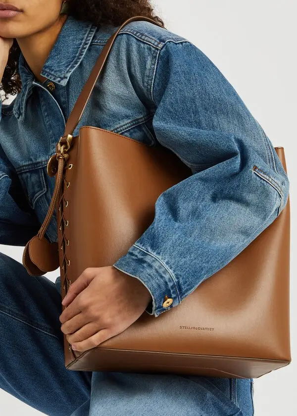 Stella McCartney Lace-up Faux Leather Tote