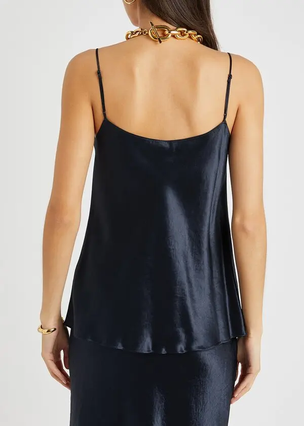 Vince Hammered Satin Camisole - Navy