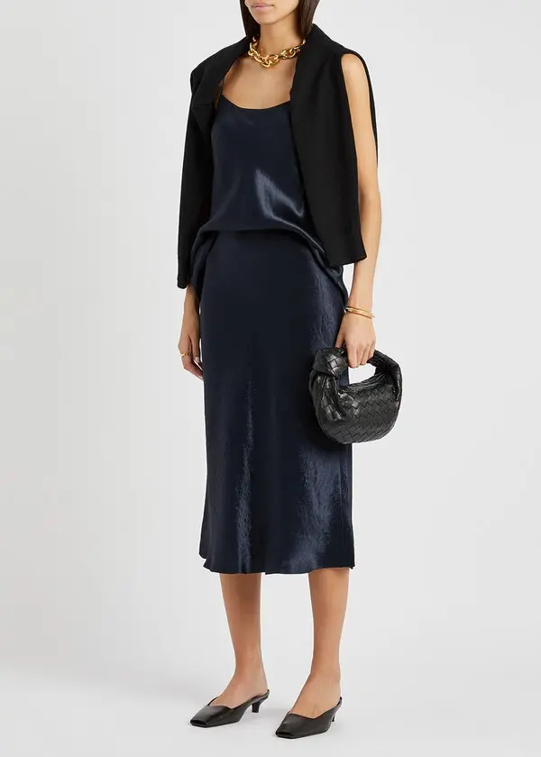 Vince Hammered Satin Camisole - Navy