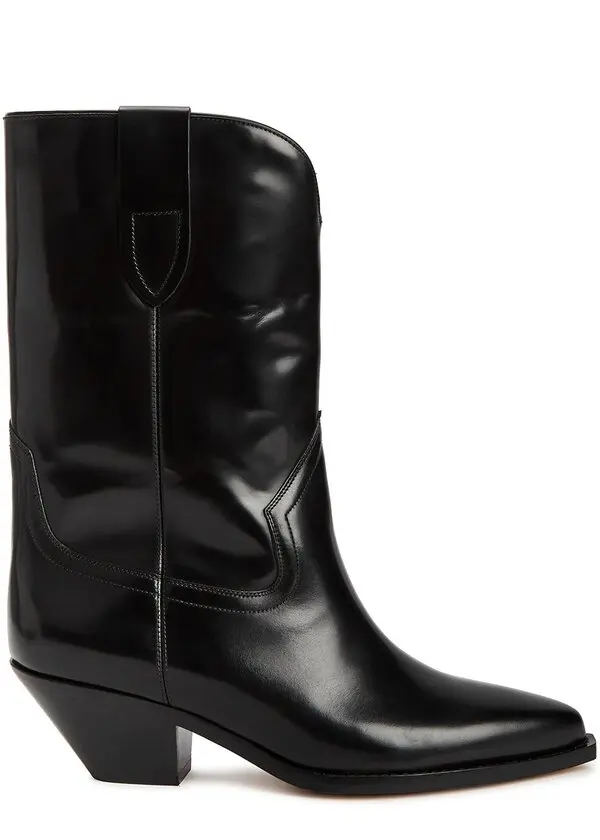 Isabel Marant Étoile Dahope Leather Ankle Boots - Black