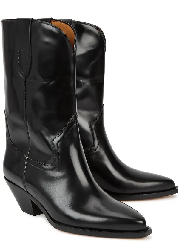 Isabel Marant Étoile Dahope Leather Ankle Boots - Black