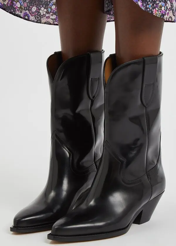Isabel Marant Étoile Dahope Leather Ankle Boots - Black