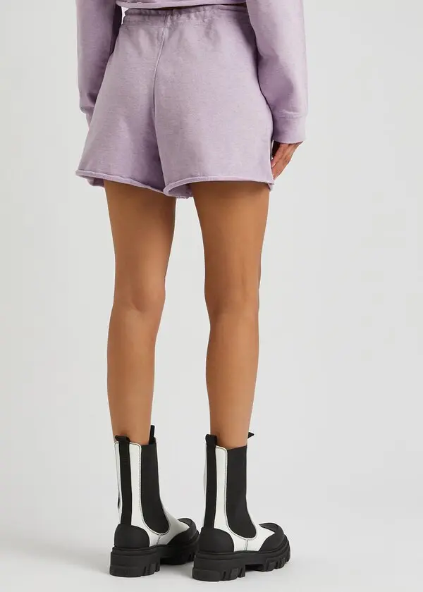 GANNI Organic Cotton Drawstring Shorts - Lilac
