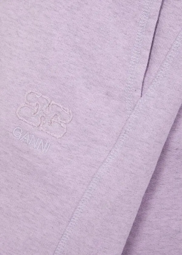 GANNI Organic Cotton Drawstring Shorts - Lilac