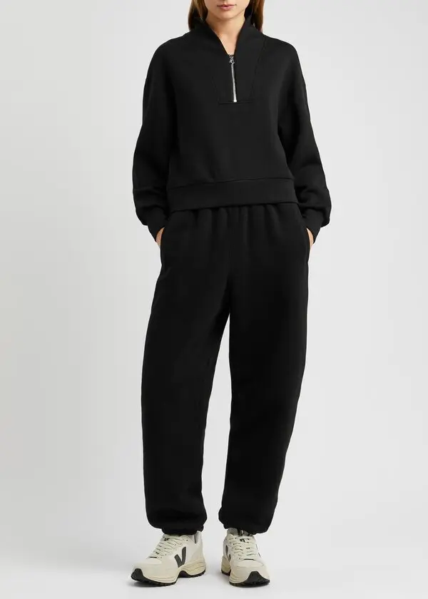 Varley Davidson Half-zip Stretch-jersey Sweatshirt - Black