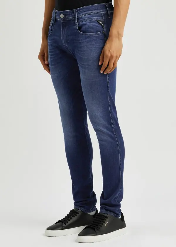 REPLAY Anbass Hyperflex Slim-leg Jeans