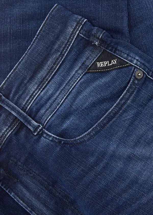 REPLAY Anbass Hyperflex Slim-leg Jeans