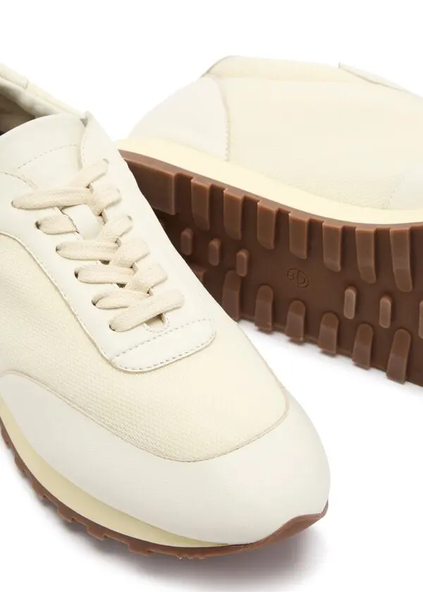 THE ROW Owen Panelled Sneakers - White