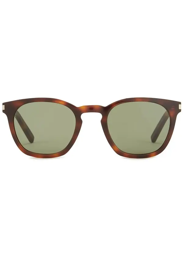 Saint Laurent Tortoiseshell Oval Sunglasses