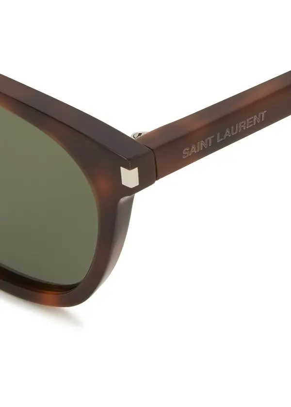 Saint Laurent Tortoiseshell Oval Sunglasses