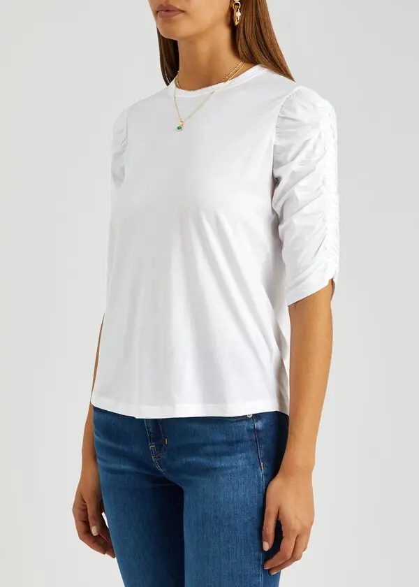 Veronica Beard Waldorf Cotton T-shirt - White