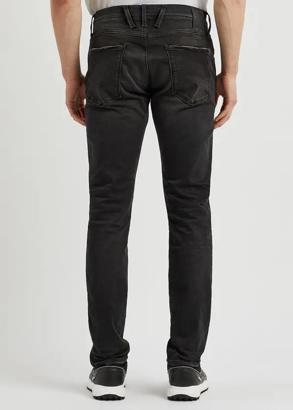 REPLAY Anbass Hyperflex Clouds Slim-leg Jeans - Dark Grey