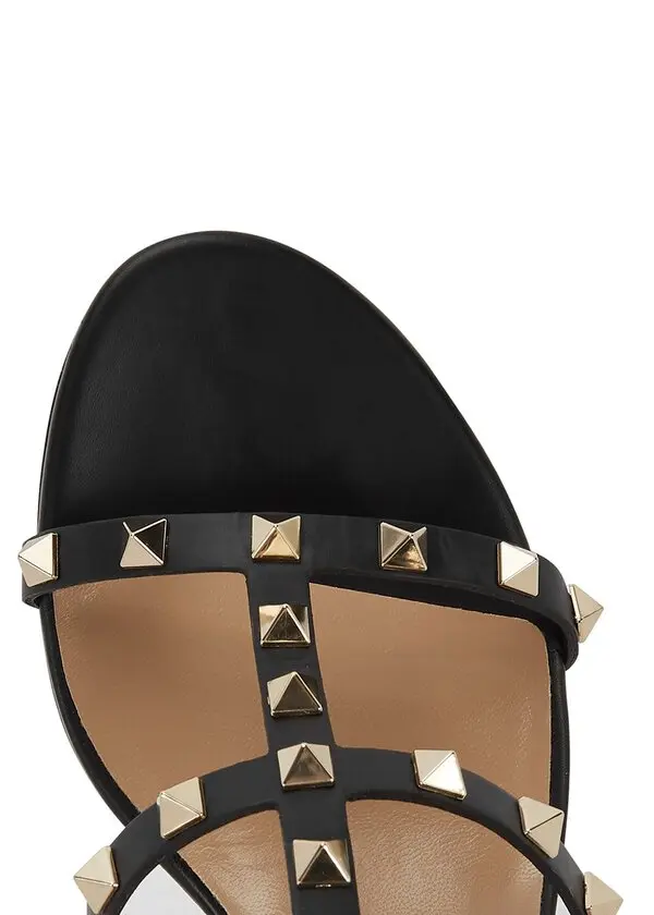 Valentino Garavani Rockstud 60 Leather Sandals - Black
