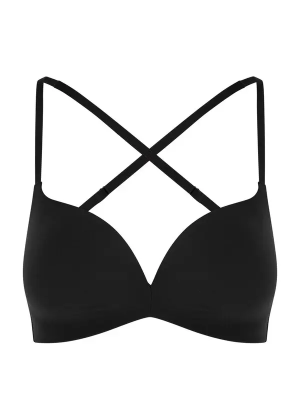 Wacoal Inès Secret Stretch-nylon Soft-cup Bra - Black