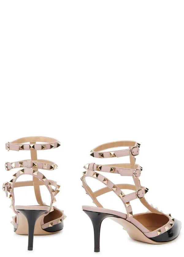 Valentino Garavani Rockstud 65 Patent Leather Pumps - Black