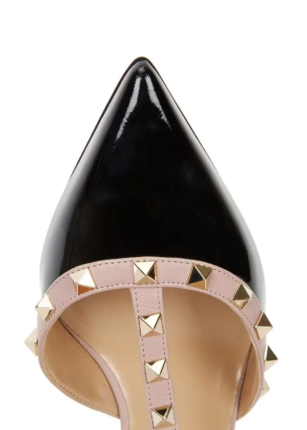 Valentino Garavani Rockstud 65 Patent Leather Pumps - Black