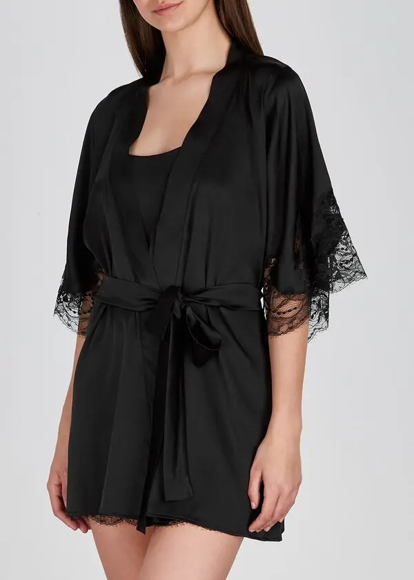 FLEUR OF ENGLAND Signature Silk-blend Robe