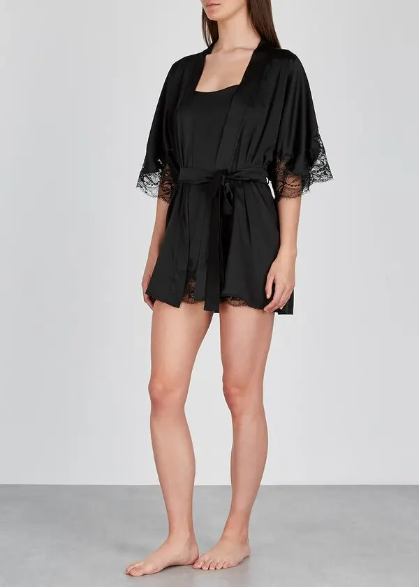 FLEUR OF ENGLAND Signature Silk-blend Robe