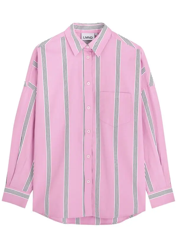 LMND Chiara Striped Cotton-poplin Shirt