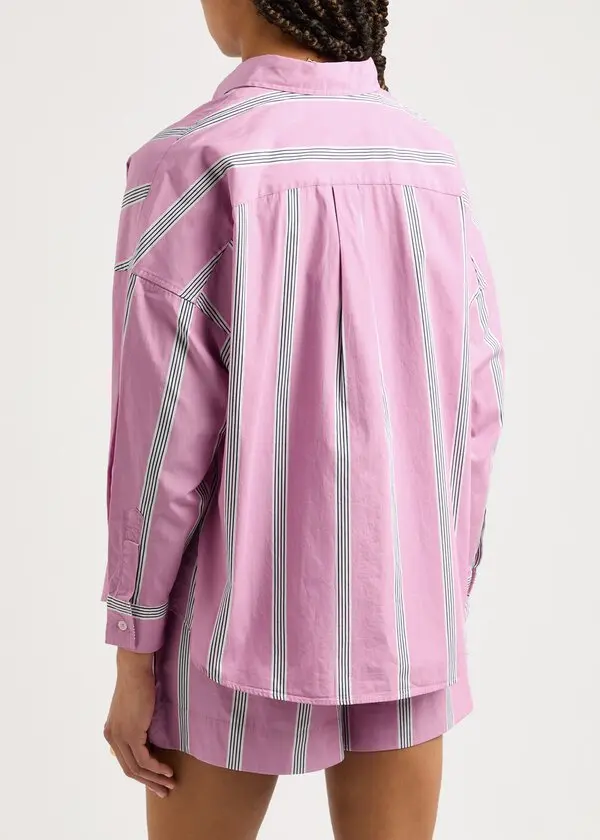 LMND Chiara Striped Cotton-poplin Shirt